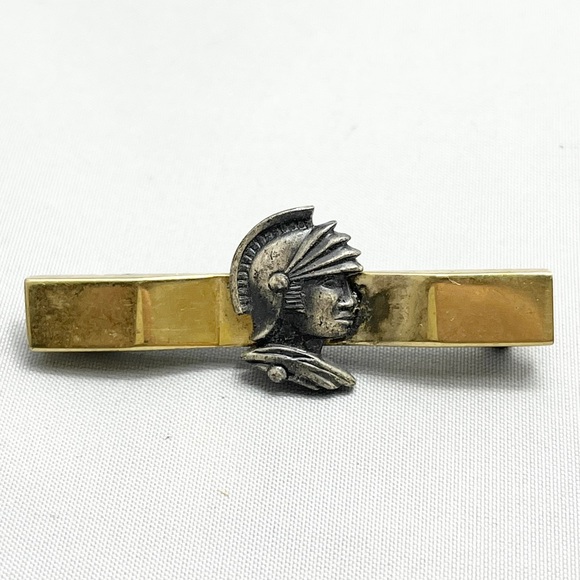 Vintage | Jewelry | Vintage Knight Solider Gold Bar Pin | Poshmark